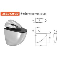 3012-2-MI บานกลางขอบ Inset C=15 บานพับถ้วย Concealed Hinges 35 mm. 110 ํ